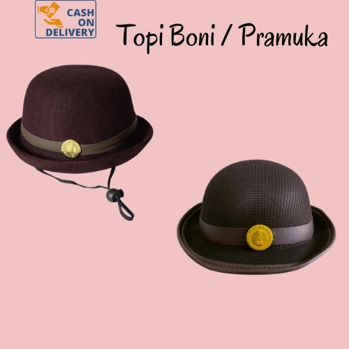 Jual Topi Pramuka / Topi Boni Unisex Bahan Jaring & Laken Kualitas ...