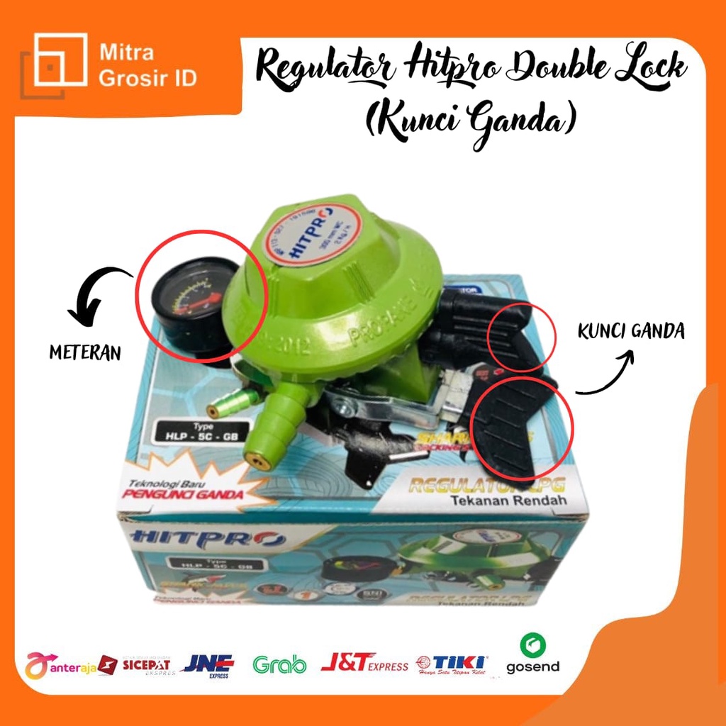 Jual Regulator Gas Hitpro Double Lock Tekanan Rendah/Regulator Hitpro ...