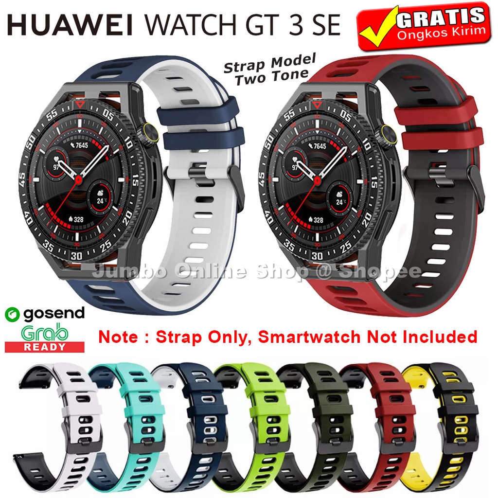 Jual STRAP TALI JAM HUAWEI WATCH GT 3 SE GT3 SE MODEL SPORT TWO TONE ...