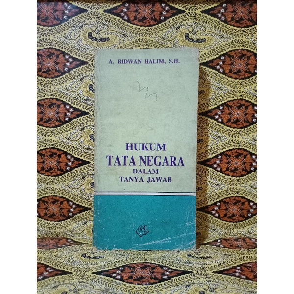 Jual BUKU ORIGINAL HUKUM TATA NEGARA DALAM TANYA JAWAB-A.RIDWAN HALIM | Shopee Indonesia