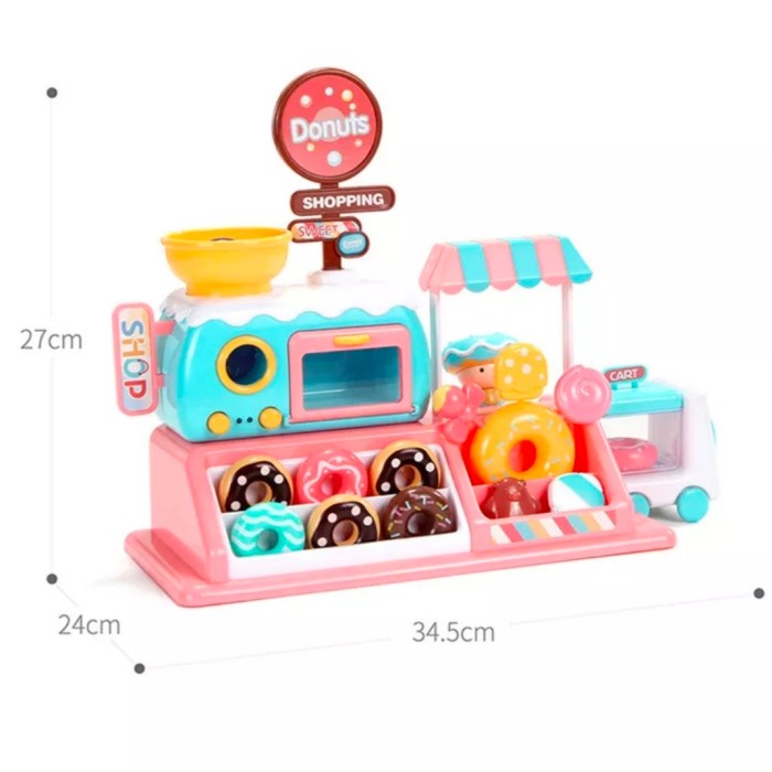Jual Mainan Anak Simulasi Set Donut ~ Mini Candy ~ Donuts Shop Vk0338 ...