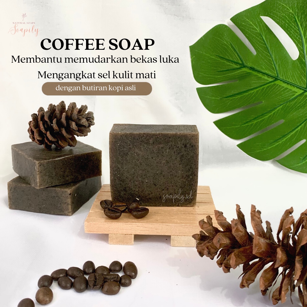 Jual Soapily Sabun Kopi Alami Coffee Scrub Bekas Luka Jerawat Tubuh