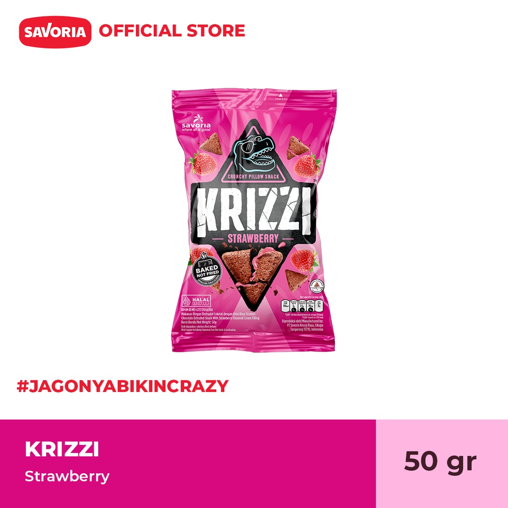 Jual KRIZZI Strawberry - Snack Pillow Stroberi 50g | Shopee Indonesia