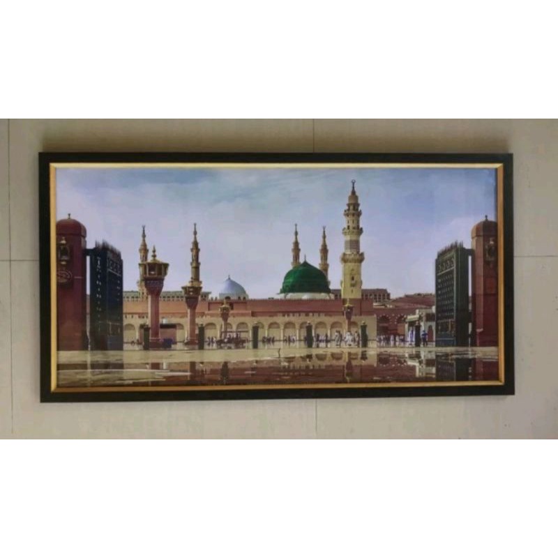 Jual Hiasan dinding cetak gambar lukisan masjid nabawi plus bingkai ... Jual Hiasan dinding cetak gambar lukisan masjid nabawi plus bingkai ...