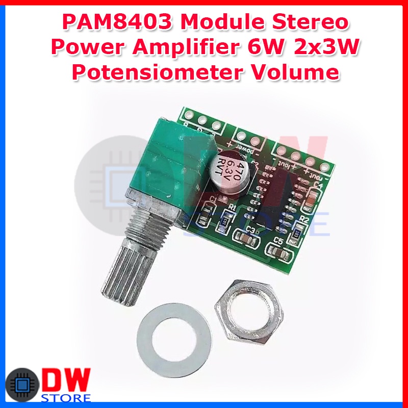 Jual POTENSIO 3W PAM8403 MINI DIGITAL HIFI AUDIO AMPLIFIER 5V STEREO 2 ...