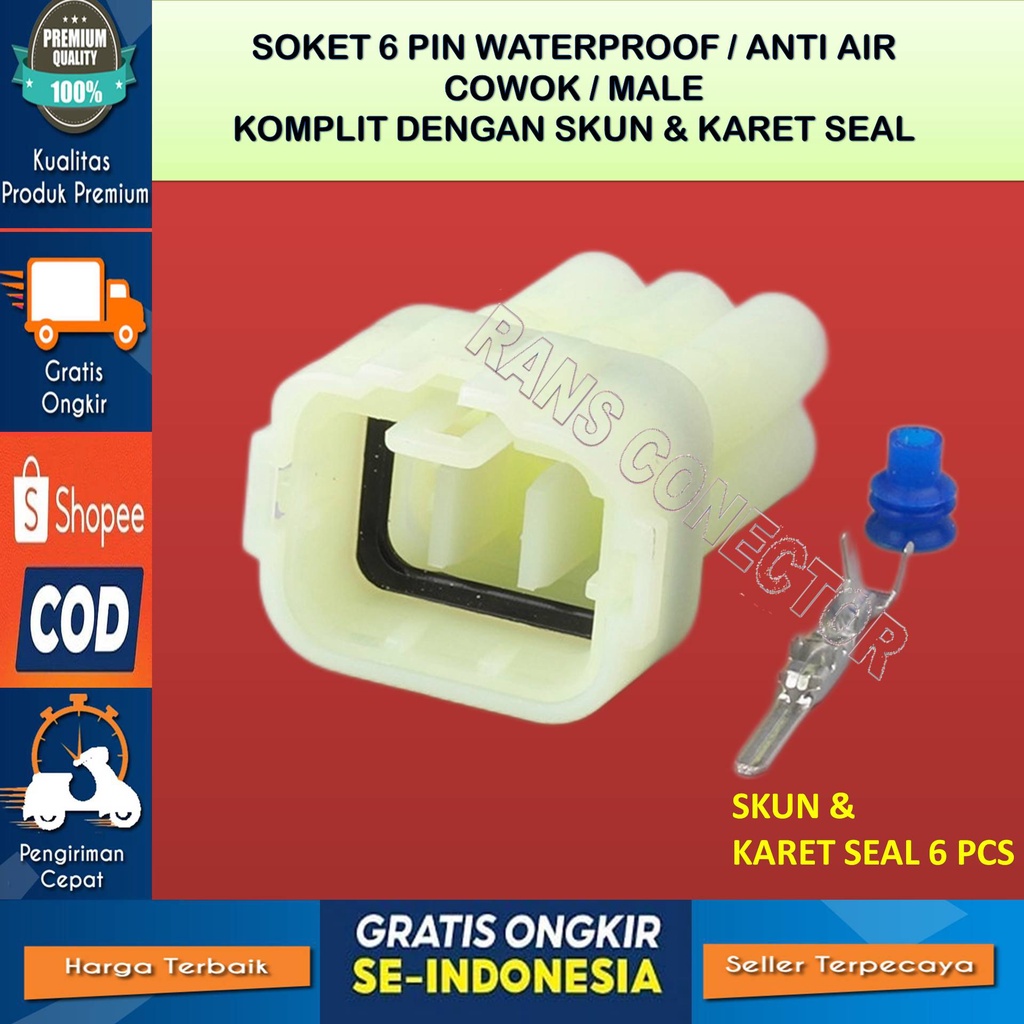 Jual SOKET DLC KTM 6 PIN MALE SOKET DLC RESET SOKET DLC SHORT CONNECTOR ...
