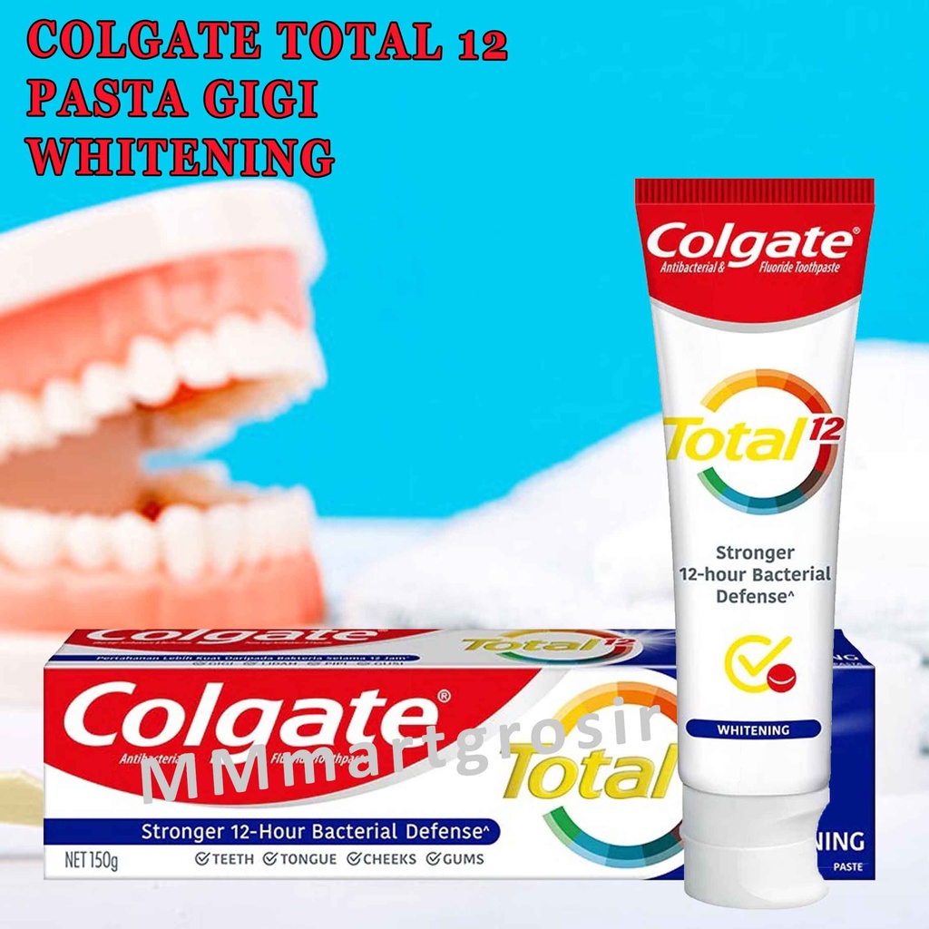 Jual Colgate Total 12/ Pasta Gigi Whitening/ Hour Bacterial Defense ...