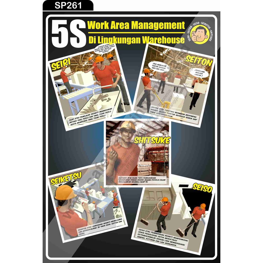 Jual SP261 Poster K3 Safety A2 - Work Area Management | Shopee Indonesia