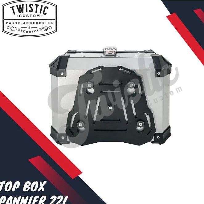 Jual Top Box Pannier Alumunium 22L 22 Liter Motor Nmax Adv Pcx Xmax Klx ...