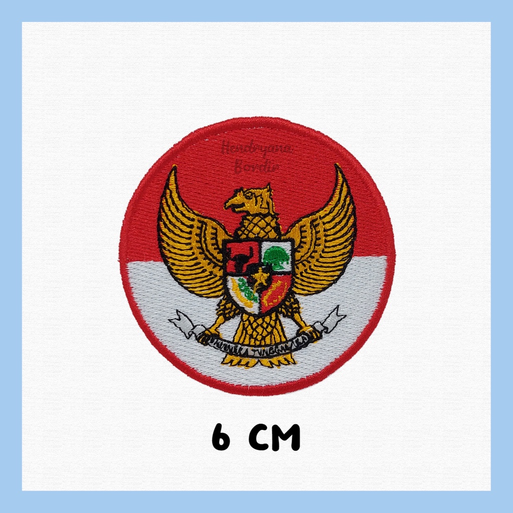 Jual Bordir Logo Garuda Indonesia Bulat Hitam Merah Putih | Shopee ...