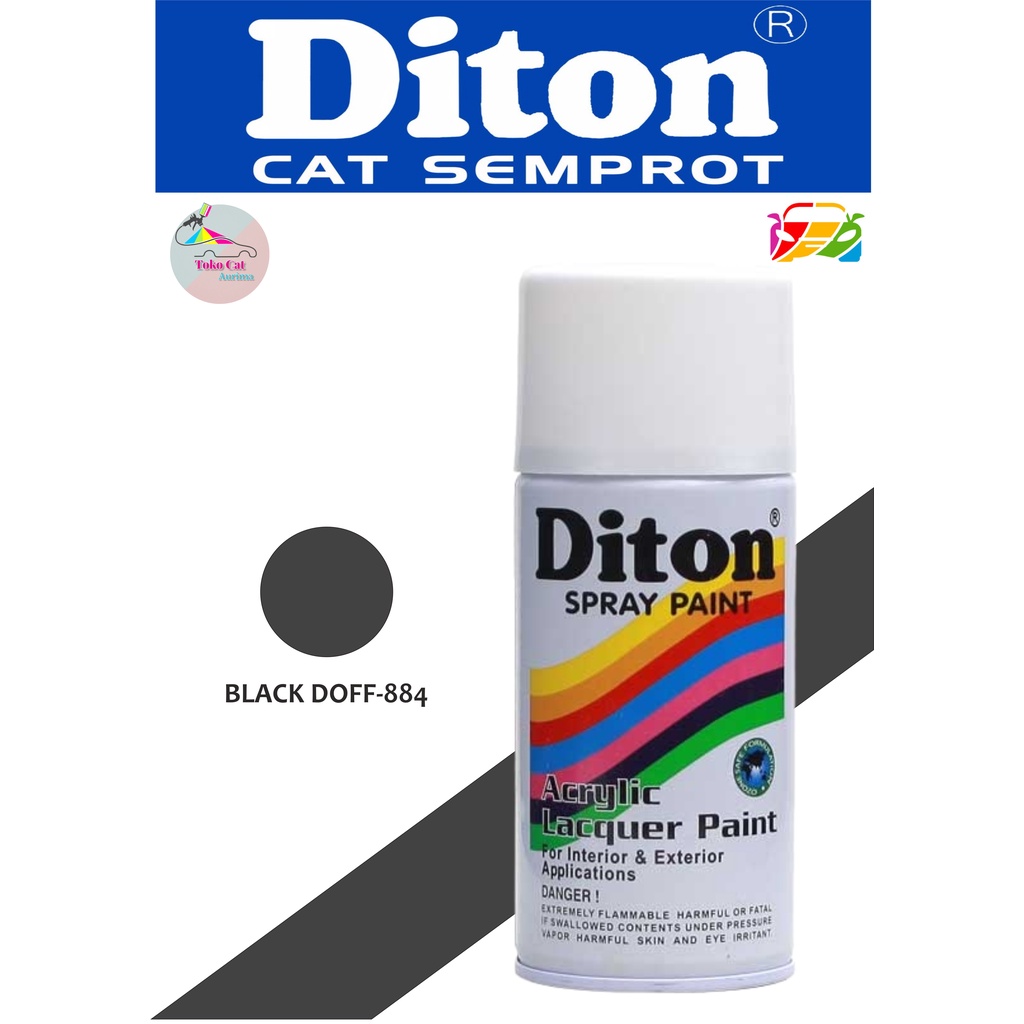 Jual PILOX CAT SEMPROT DITON BLACK DOFF-884 300CC | Shopee Indonesia