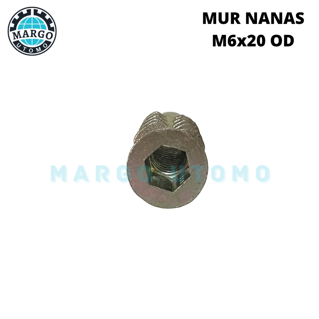 Jual Mur Nanas Mur Tanam M6x20 OD Kunci L6 | Shopee Indonesia