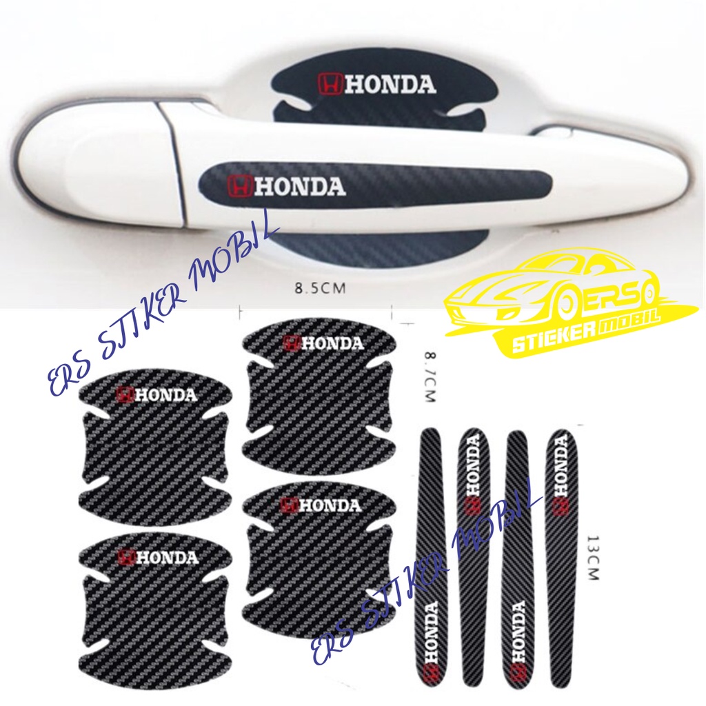 Jual STIKER MOBIL STICKER HANDLE PELINDUNG PINTU MOBIL HONDA KARBON 3D ...