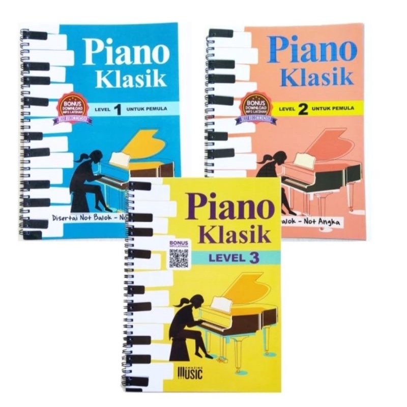 Jual Buku Piano Klasik untuk Pemula disertai not angka not balok bonus ...