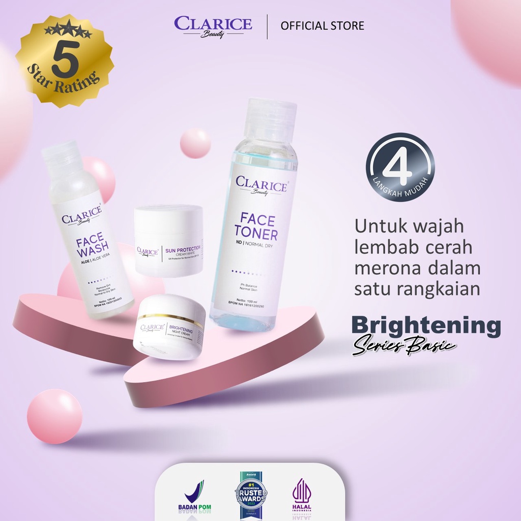 Jual CLARICE Beauty Paket Brightening Series Cream Pencerah Basic ...