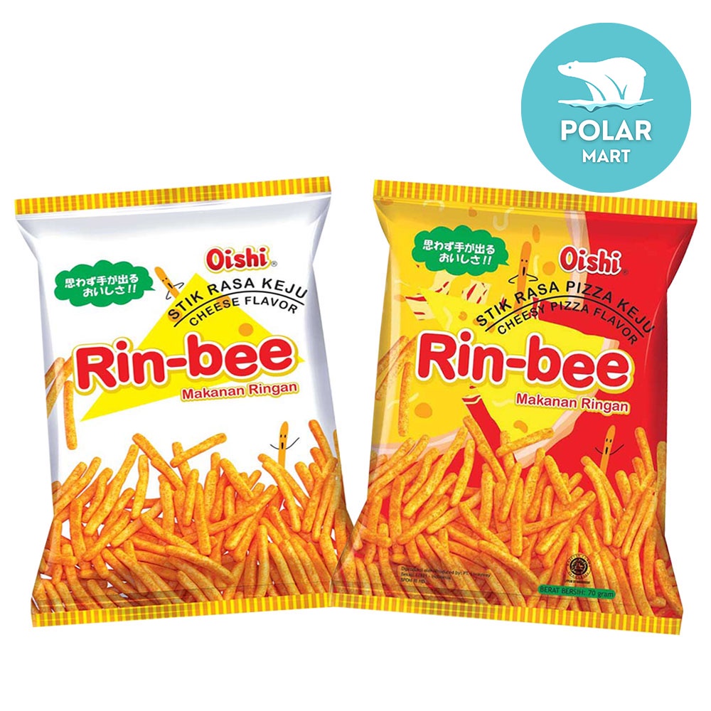 Jual Oishi Rin-Bee Biskuit Stick Variasi Rasa Keju & Pizza 70 Gram ...