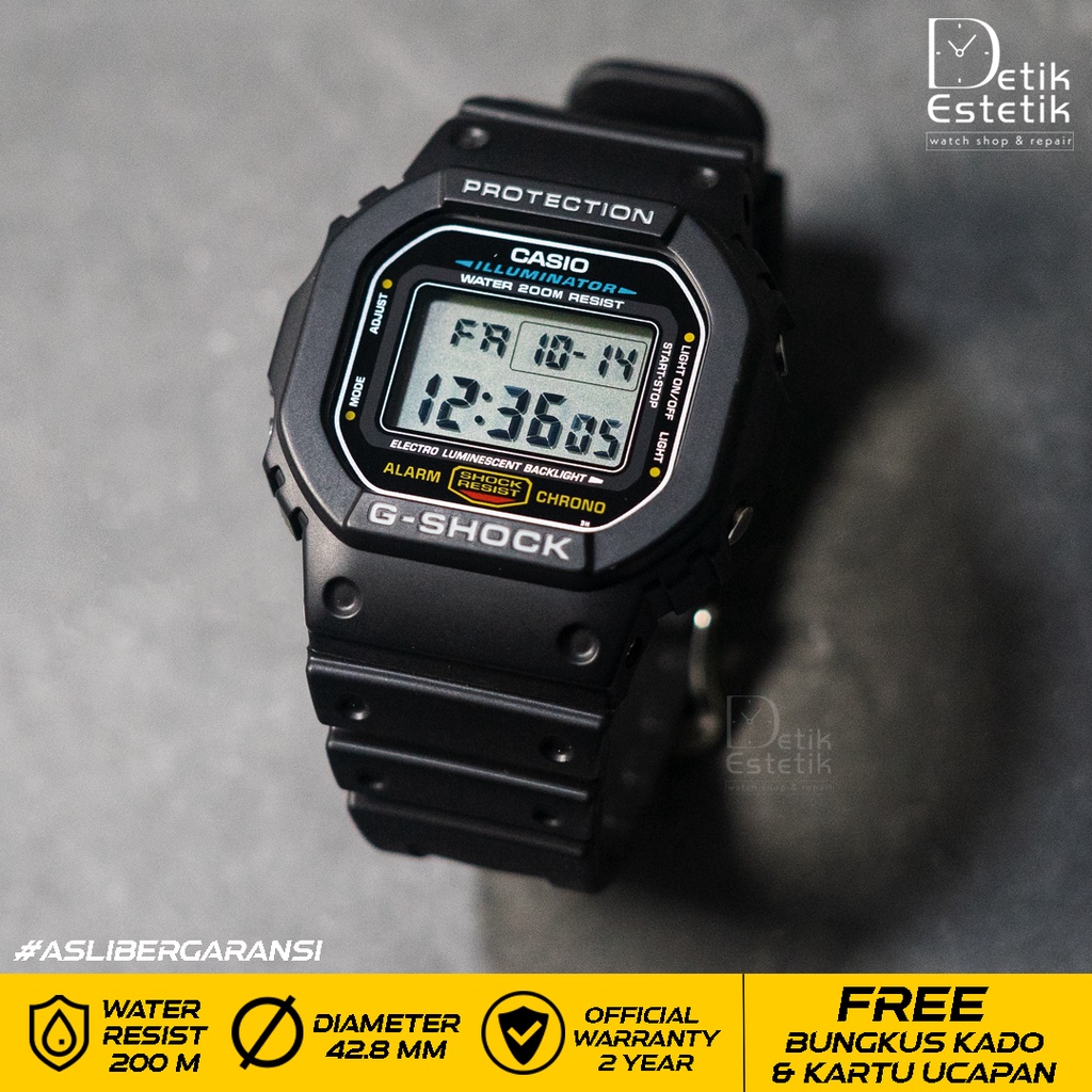 Jual Casio G-Shock DW5600 / DW-5600E-1VDF Digital Vintage Original ...