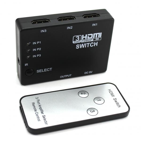 Jual HDMI SWITCH 3 PORT FULL HD 1080P WITH REMOTE / HDMI SWITCHER /HDMI ...
