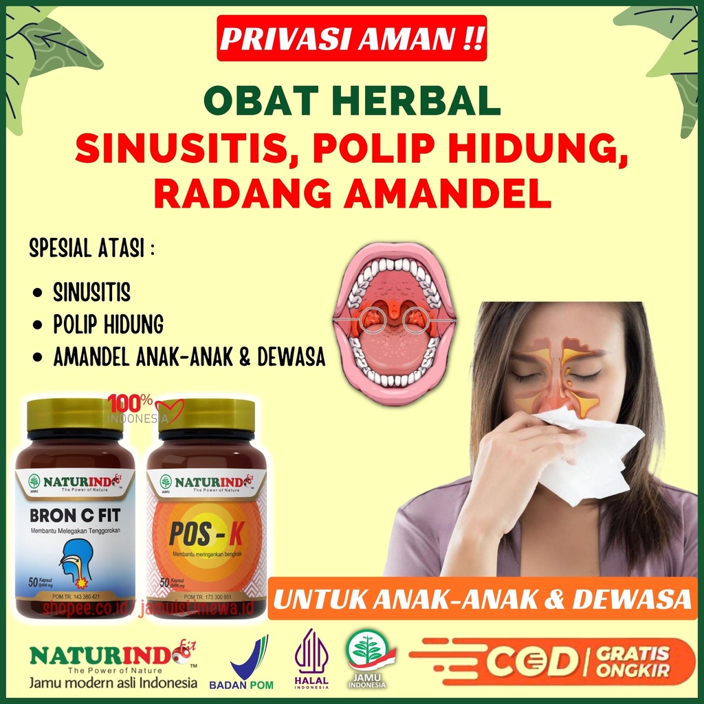 Jual Obat Sinusitis Polip Hidung Amandel Menahun Paling Ampuh Herbal Sinusitis Sinus Rhinitis ...