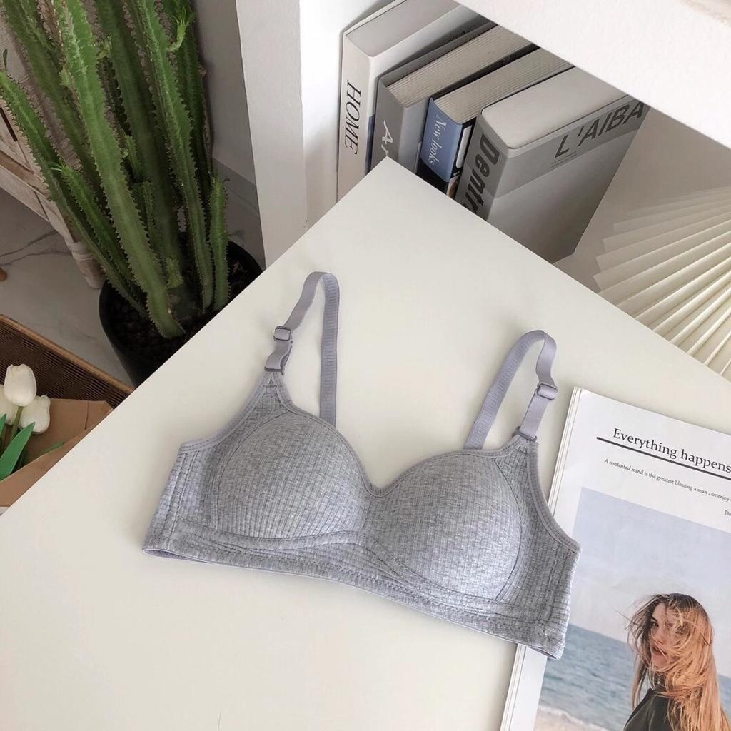Jual Blackpink BH Motif Garis Lurus Tanpa Kawat Bra Wanita Push Up ...