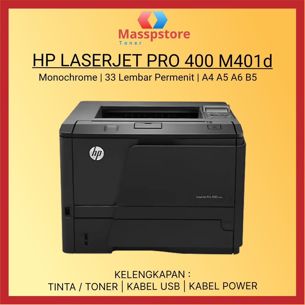 Jual Printer Hp LaserJet Pro 400 M401d Printer Laser Monokrom Duplex ...