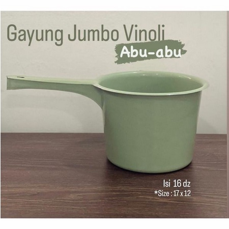 Jual SP*Gayung Vinoli Jumbo Abu2 Polos Sage / gayung timba mandi ...