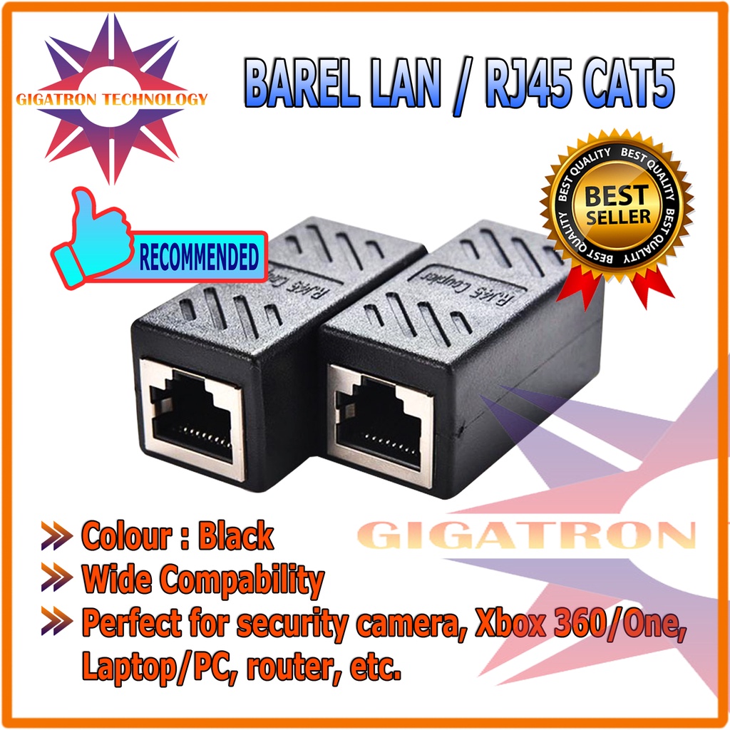Jual Barrel / Barel Sambungan Kabel LAN RJ45 CAT5 5E 6 / Konektor ...