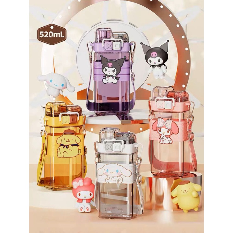 Jual BOTOL MINUM DUAL FUNGSI TEGUK SEDOTAN TRITAN KARAKTER MELODY CINNAMOROLL KUROMI POMPOMPURIN ...