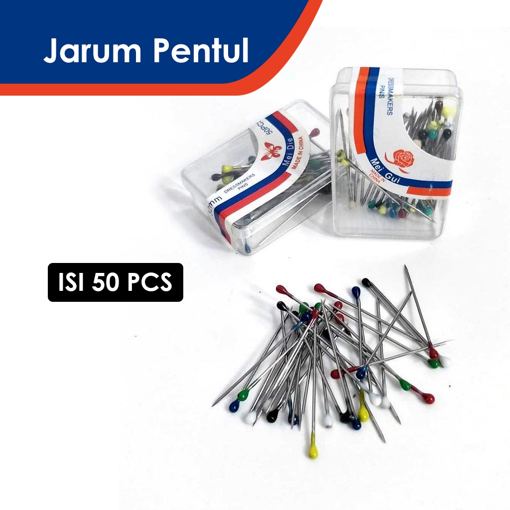Jual Jarum Pentul Pin Hijab Anti Karat 1 Box Mika Isi 50 Pcs | Shopee ...