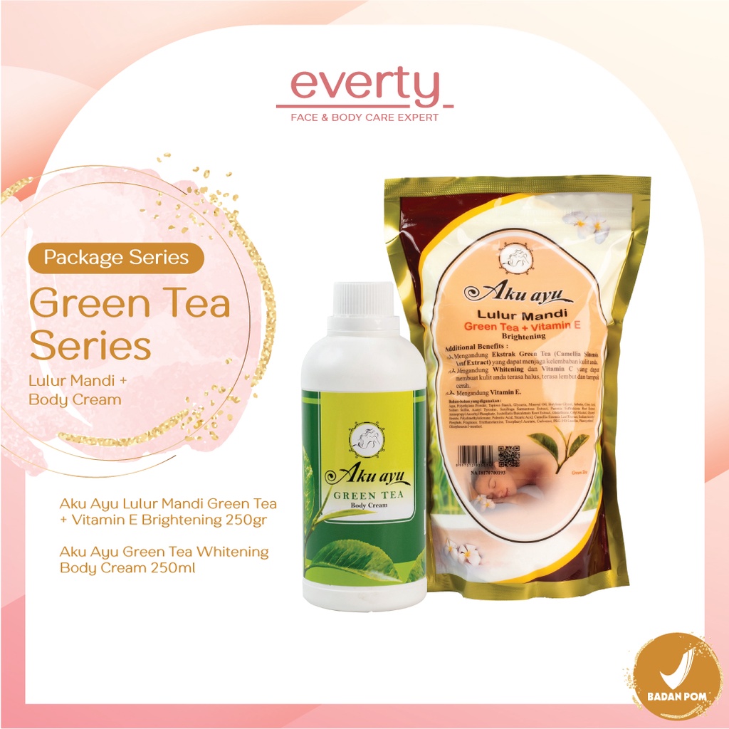 Jual Aku Ayu Package Green Tea Series Set of 2 (Lulur + Body Cream ...