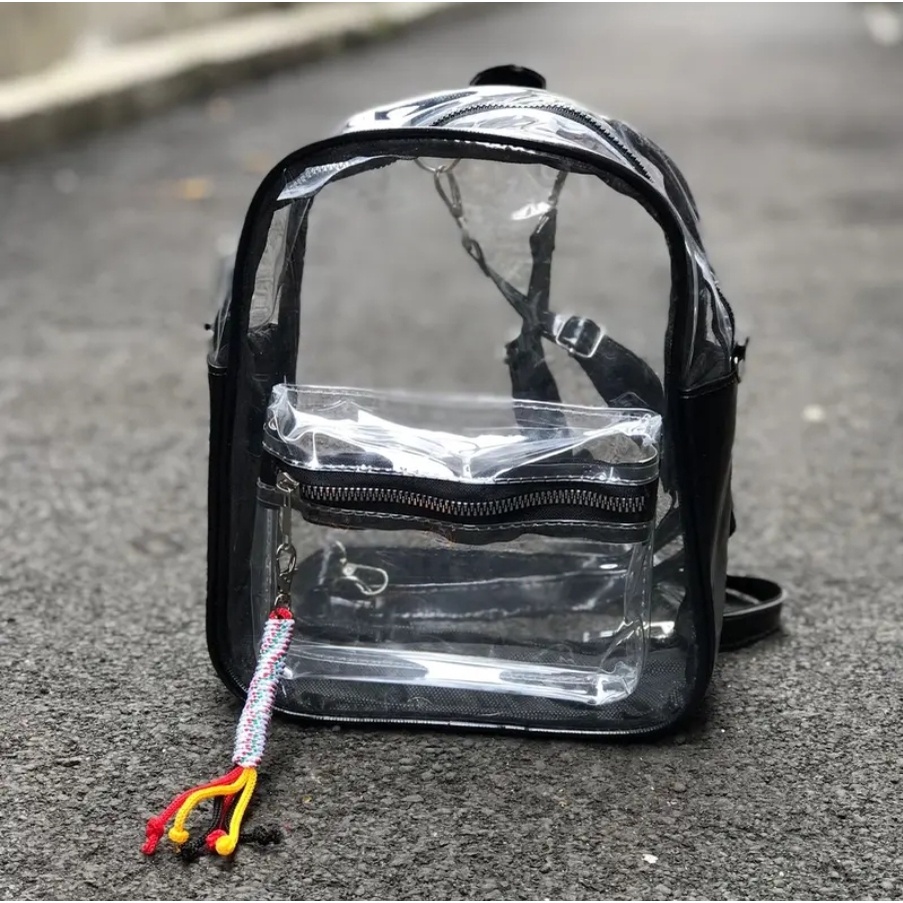 Jual Tas Transparan Clear Backpack Transparent Ransel Wanita PVC tas ...