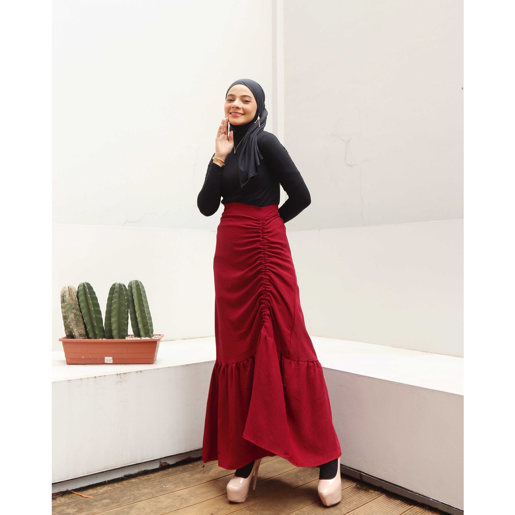 Jual Rok Serut - Rok Korean Serut Mrs5 | Shopee Indonesia