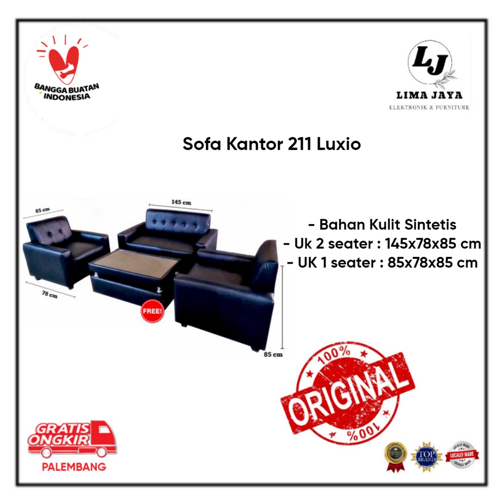Jual Sofa Kantor 211 Luxio Hitam Sofa 211Kantor Modern Minimalis ...