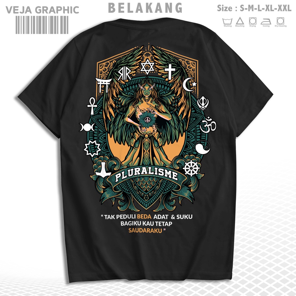 Jual VEJAGRAPHIC Kaos Pluralisme Angel Beda Adat Suku | Baju Satanic ...