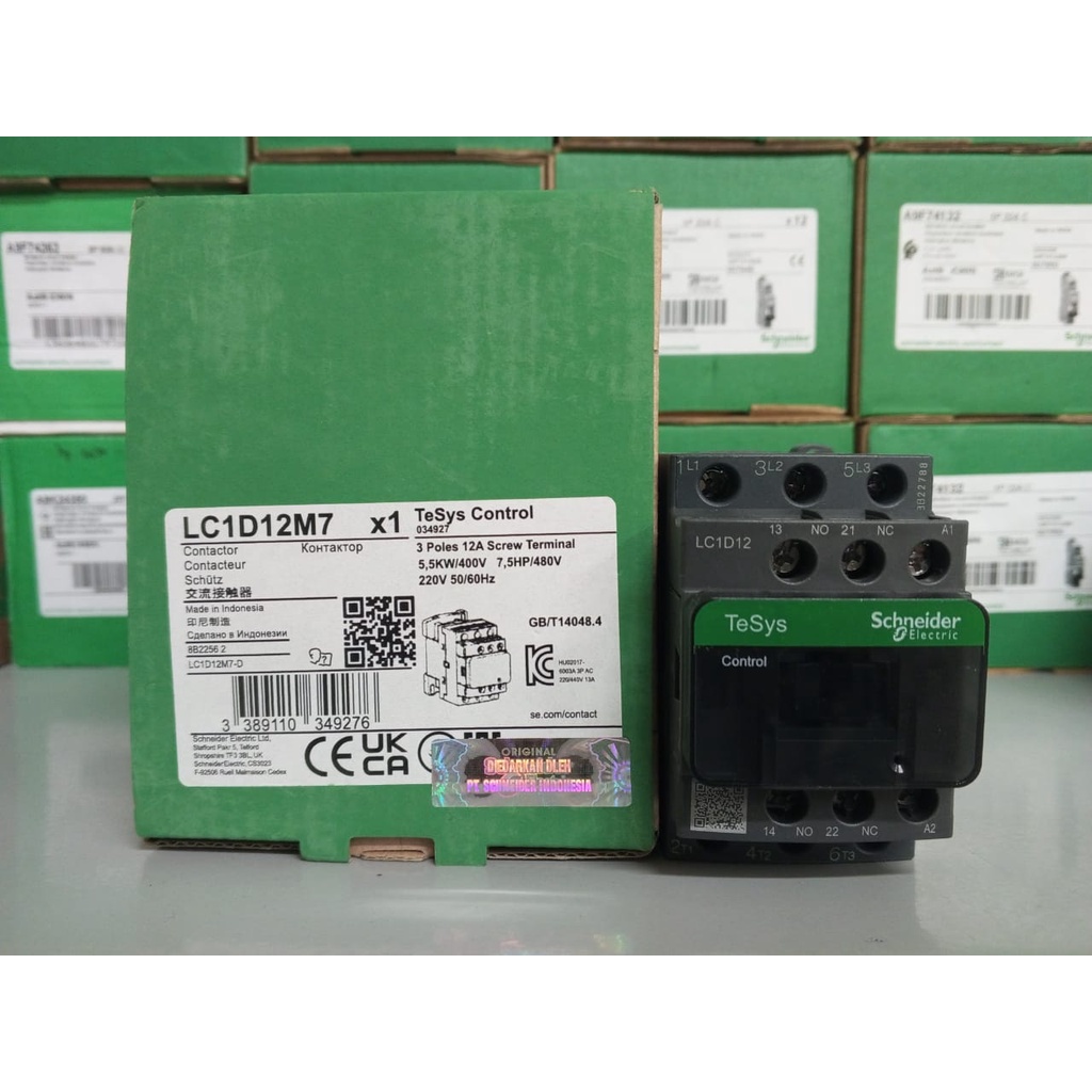 Jual Magnetic kontaktor schneider 12A 3P 25A LC1D12M7 LC1D12Q7 LC1D12D7 LC1D12E7 LC1D12F7 ...