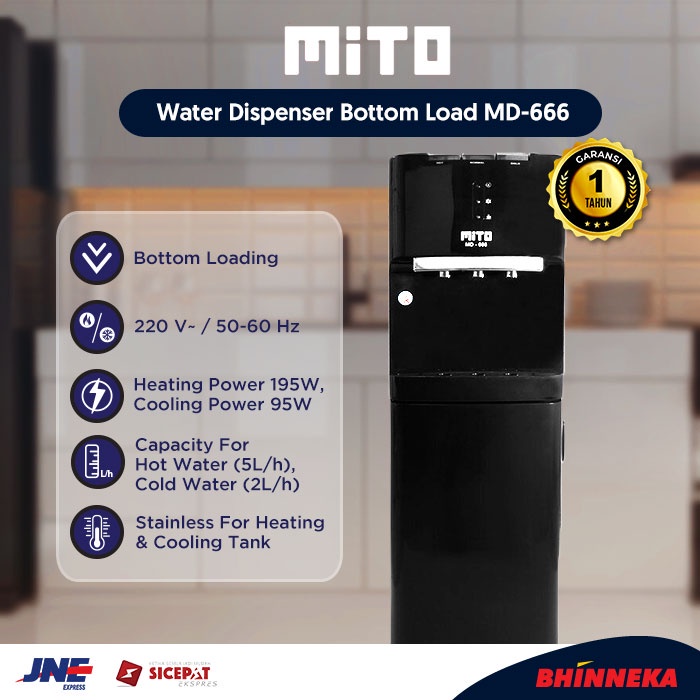 Jual MITO Dispenser Galon Bawah MD666 | Shopee Indonesia