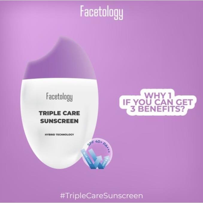 Jual Facetology Triple Care Sunscreen | Shopee Indonesia