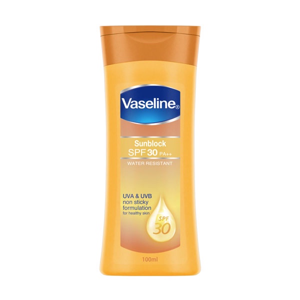 Jual VASELINE INTENSIVE CARE HEALTHY SUNBLOCK SPF 30 100 ML | Shopee ...
