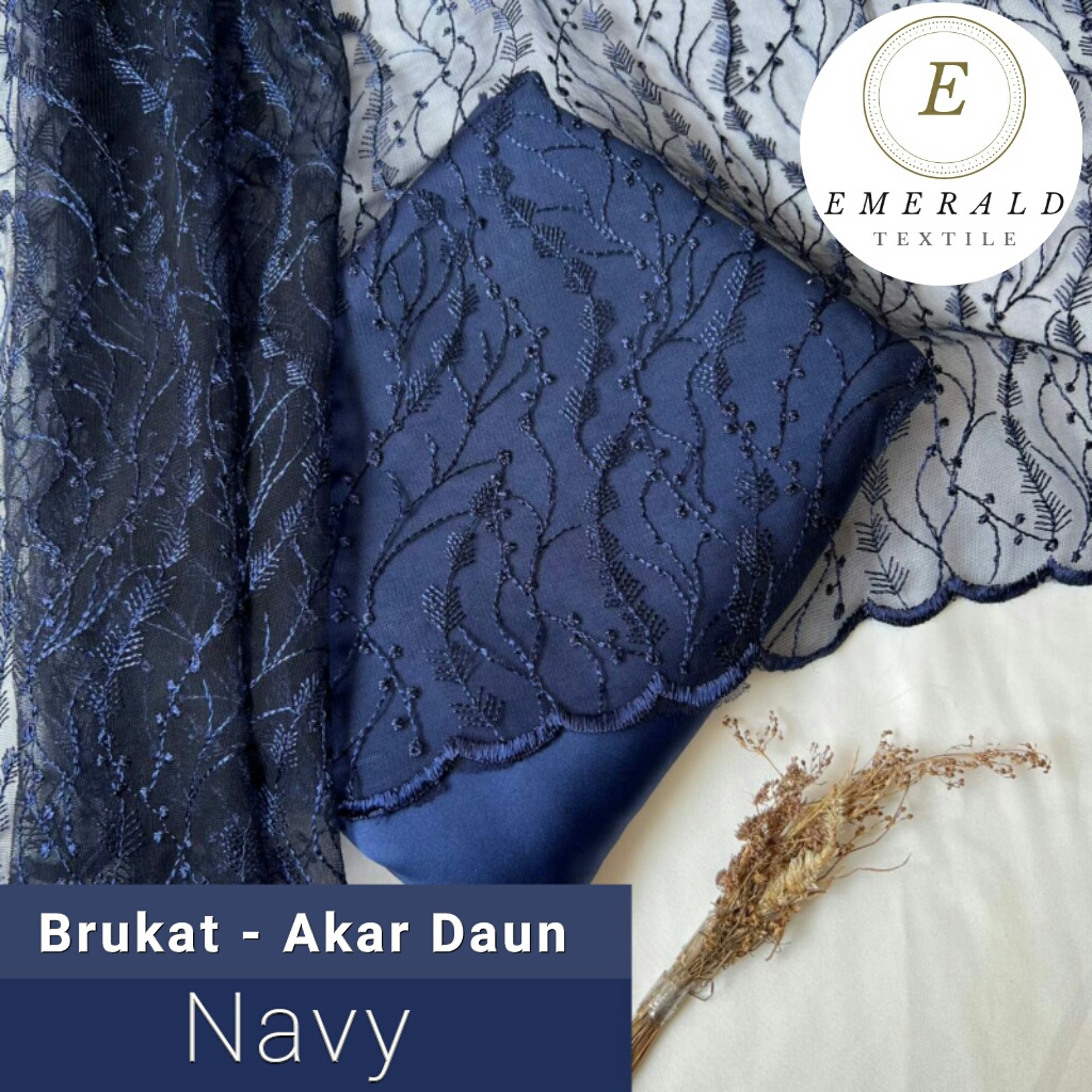 Jual SETENGAH METER Kain Brukat Tile Prancis Bahan Kebaya Motif Akar ...
