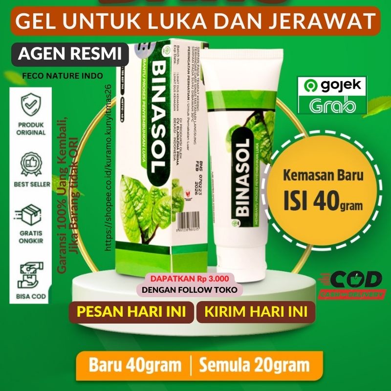 Jual Binasol Salep Diabetes Gatal Kulit Bernanah Robek Bakar Penghilang ...