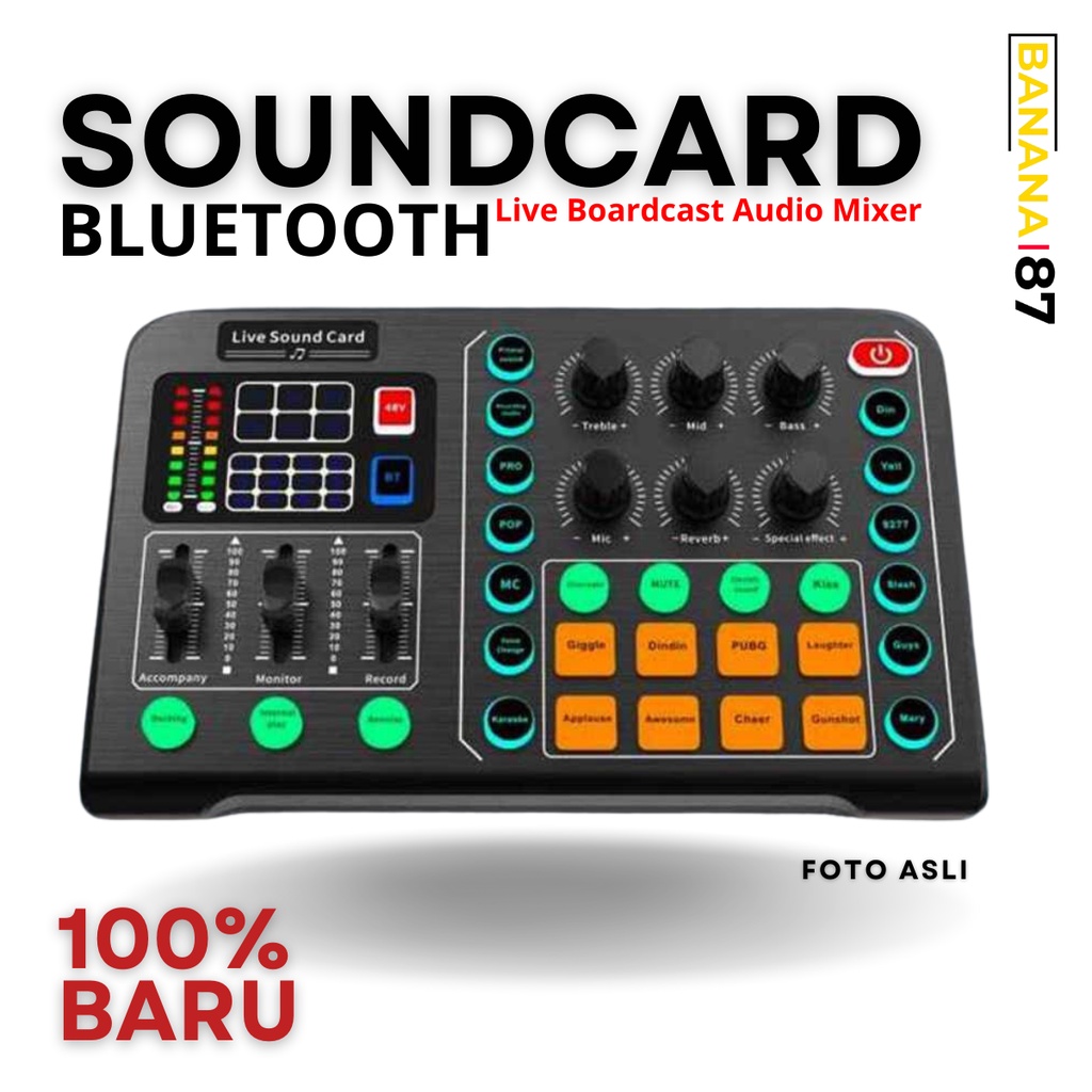 Jual Alat Karaoke Bluetooth Audio USB External Soundcard Broadcast Mic ...