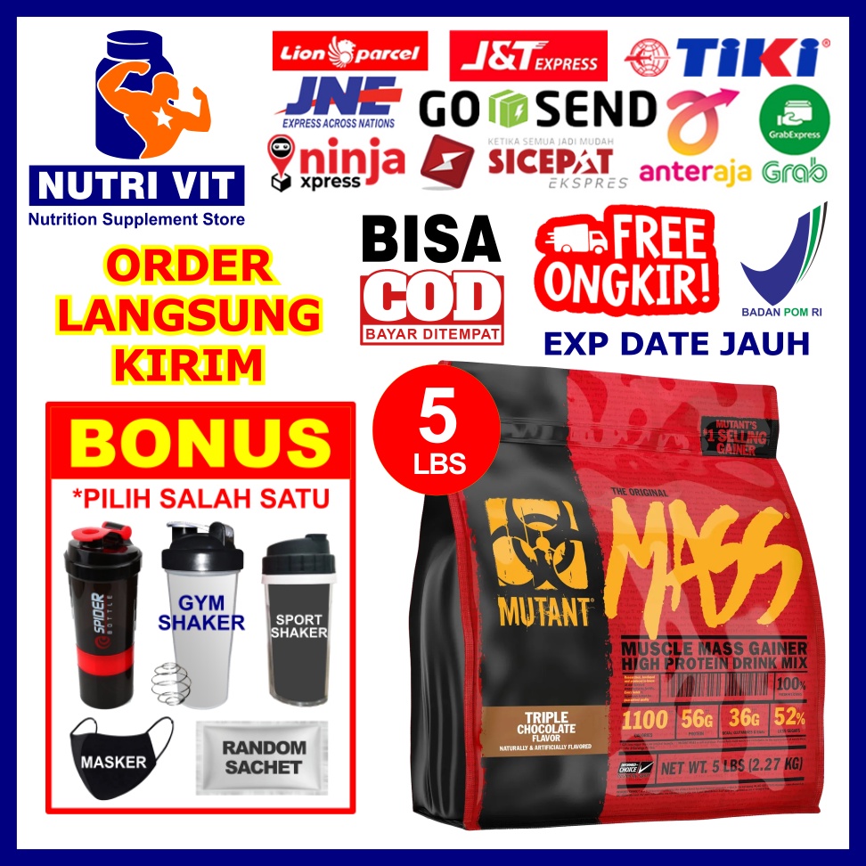 Jual Mutant Mass 5 Lbs ORI Mutan Mass 5 Lbs Mutant Mass Gainer 5Lbs ...