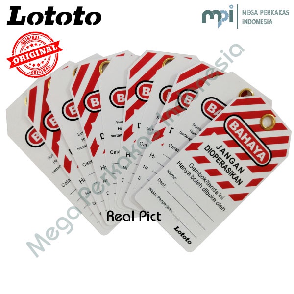 Jual Tag Out Lototo L497A 10 tags Safety LOTO Bahasa Indonesia | Shopee ...