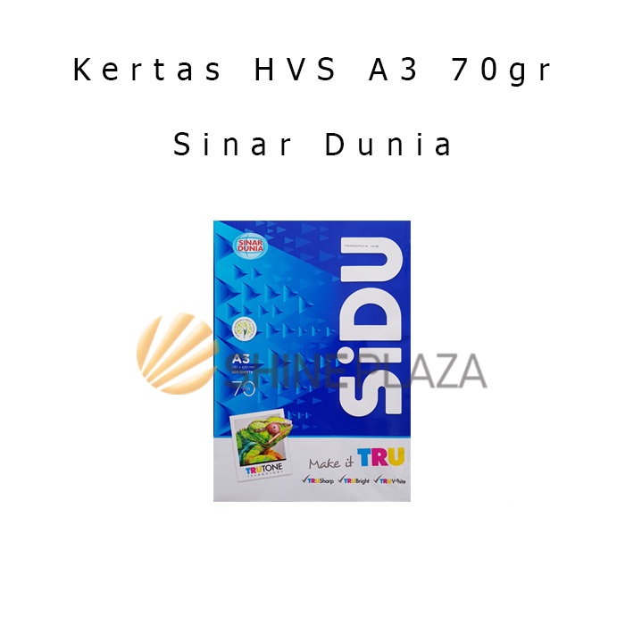 Jual Kertas Print HVS Fotocopy A3 70gr Sinar Dunia - Photocopy Paper Putih A3 70 gram gsm SIDU ...