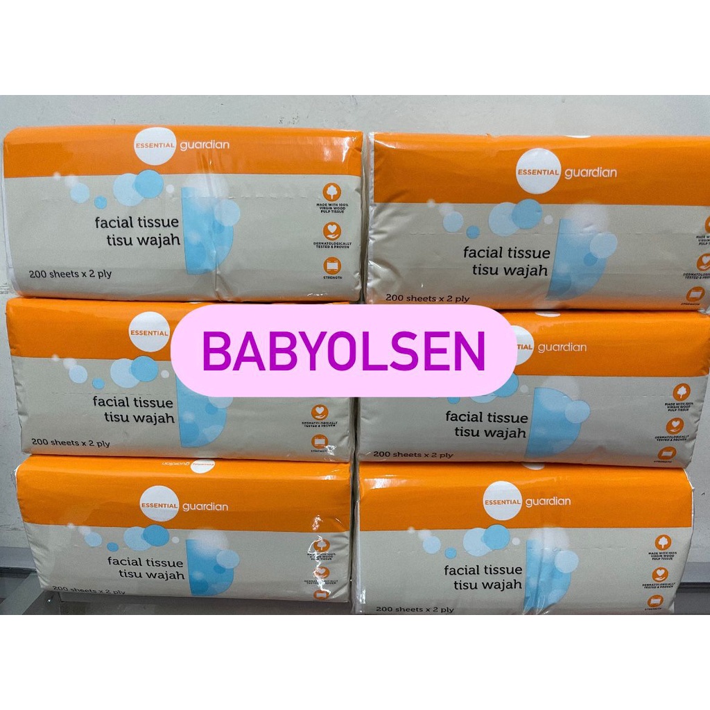 Jual GUARDIAN FACIAL TISSUE ISI 200 PCS (KOTAK ORANGE GEDE)/ TISSUE ...