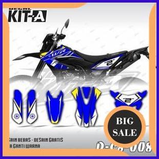 Jual Decal stiker WR 155 motif supermoto biru kombinasi putih kuning D ...