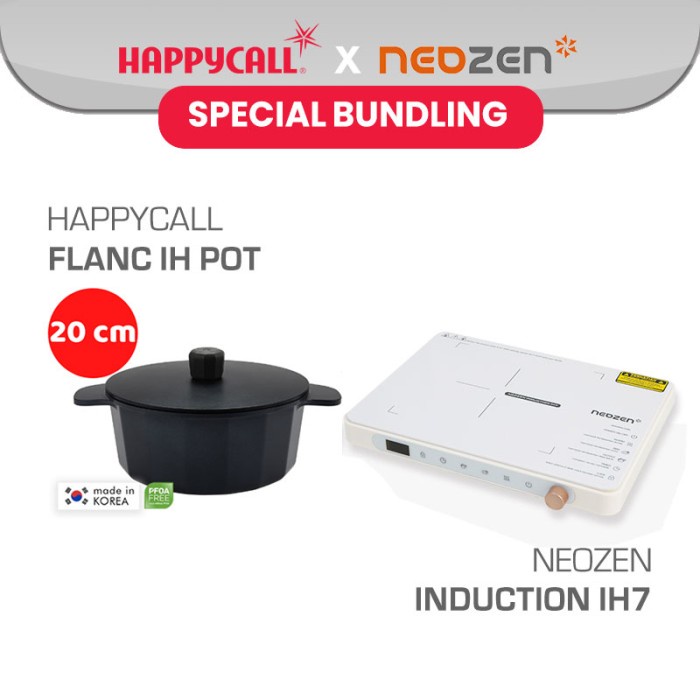 Jual Neozen Induction Stove IH7 + Happycall Flanc IH Pot 20 cm | Shopee ...