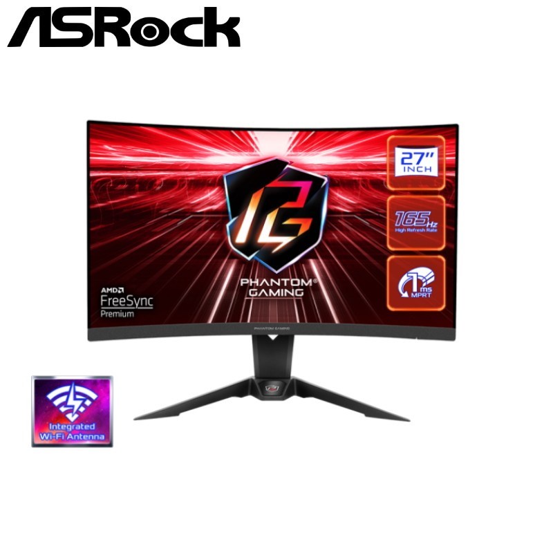 Jual ASRock PG27Q15R2A 27 Inch Curved Gaming Monitor - QHD VA 165Hz 1ms ...