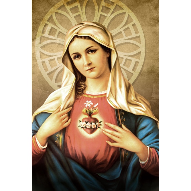 Jual POSTER Rohani HATI KUDUS MARIA | Shopee Indonesia