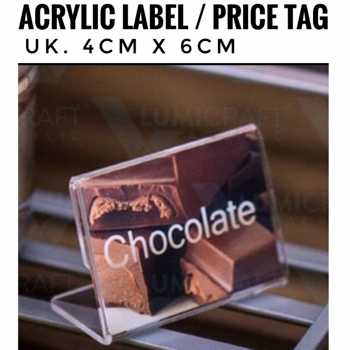 Jual [Jilid] Acrylic Label / Akrilik Label / Acrylic Harga / Price Tag ...